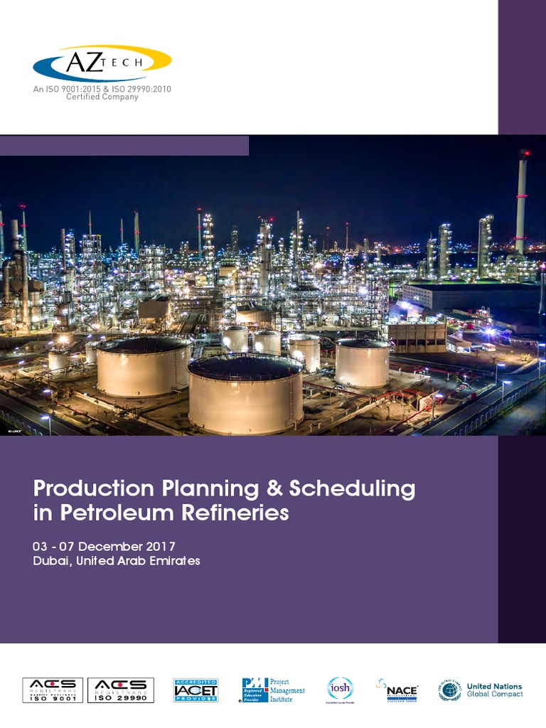 Production Planning Scheduling in Petroleum Refineries | PDF | Oil ...