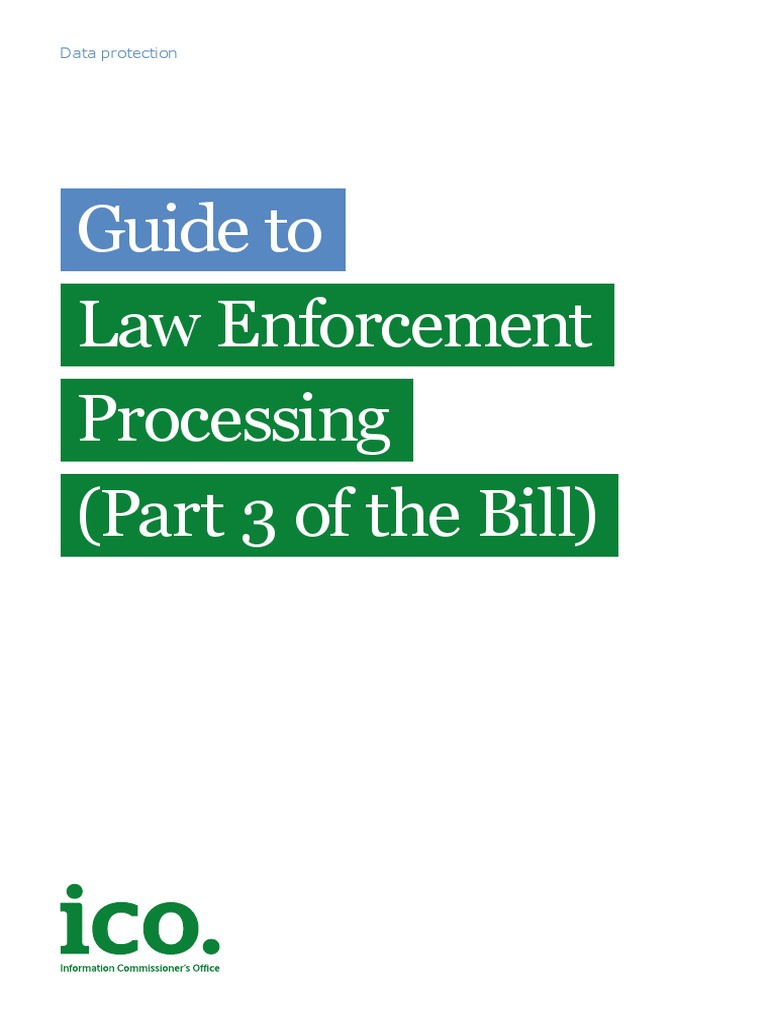 Data protection guide for law enforcement | PDF | Prosecutor | Consent