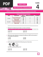 AMO Sample Paper - Class 5 | PDF | Elementary Mathematics | Elementary Geometry