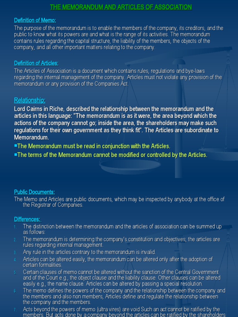 Definition of Memo:: Relationship | PDF | Articles Of Association | Justice