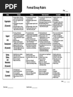 Short Answer Rubric (English) | PDF