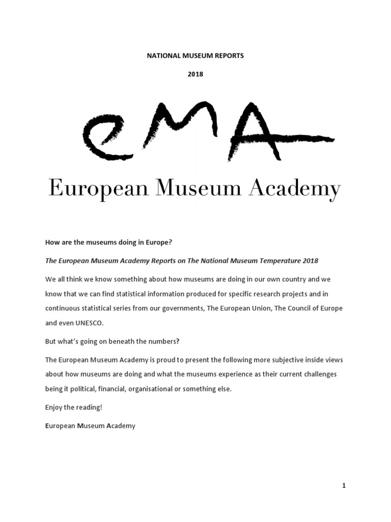 National Museum Reports 2018: How Are The Museums Doing in Europe ...