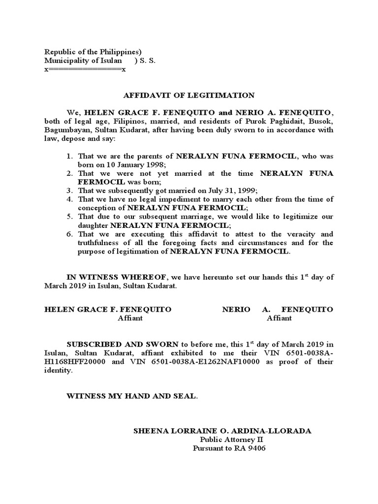 Affidavit of Late Registration | PDF | Affidavit | Civil Law (Common Law)