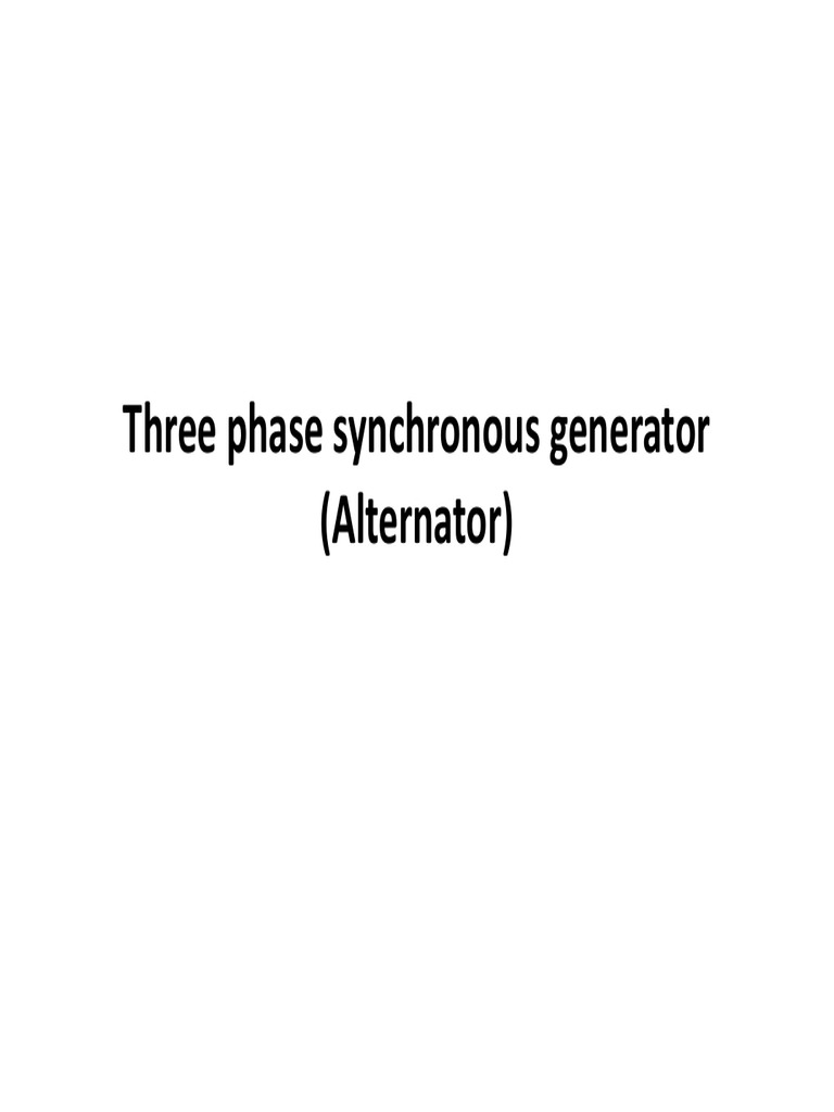 Three Phase Synchronous Machines | PDF | Electric Motor ...