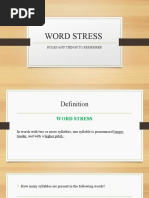 English Word Stress Rules With Exercises and Compound Adjectives | PDF ...