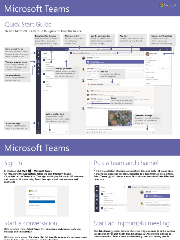 MS Teams QuickStart | PDF