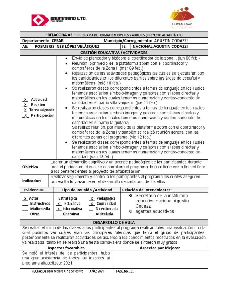 Bitacoras Semana 16 | PDF | Science | Ciencia y Tecnología