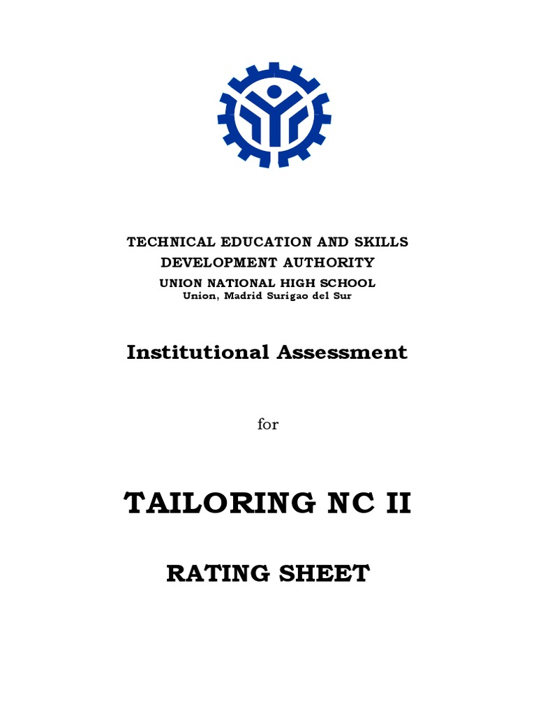 Wendy Institutional Assessment Tools | PDF | Seam (Sewing ...
