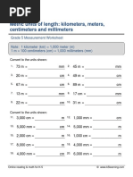 Class 5 Measurement Worksheets with Answers | PDF