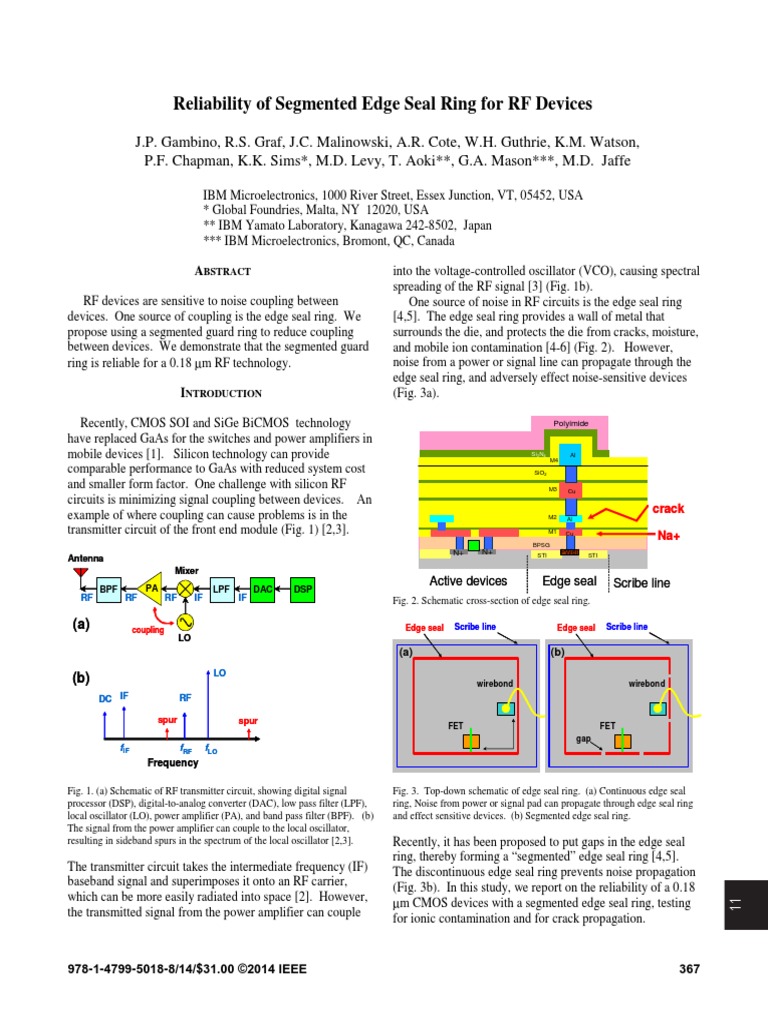 Reliability of Segmented Edge Seal Ring For RF Devices | PDF ...