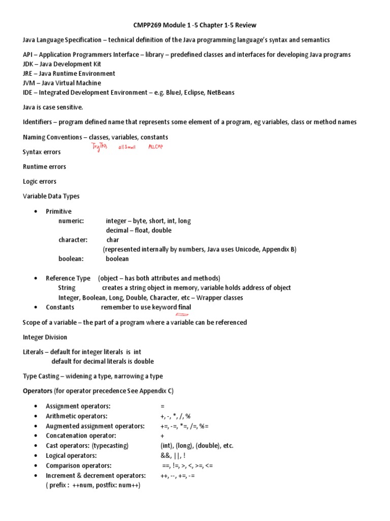 Midterm ReviewWinter2020 | PDF | Java (Programming Language) | Data Type