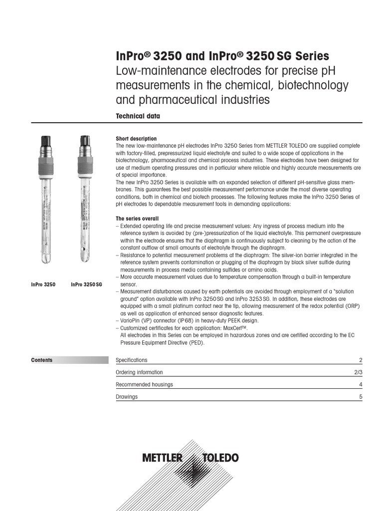 Low-Maintenance Electrodes For Precise PH Measurements in The Chemical ...