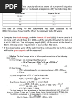 Reservoir / Storage Routing Example 1: Storage Calculation | PDF ...