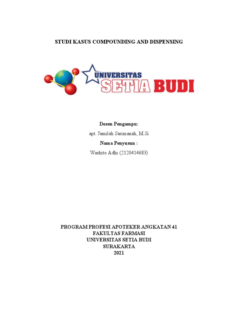 STUDI KASUS COMPOUNDING AND DISPENSING Pertemuan 7 | PDF