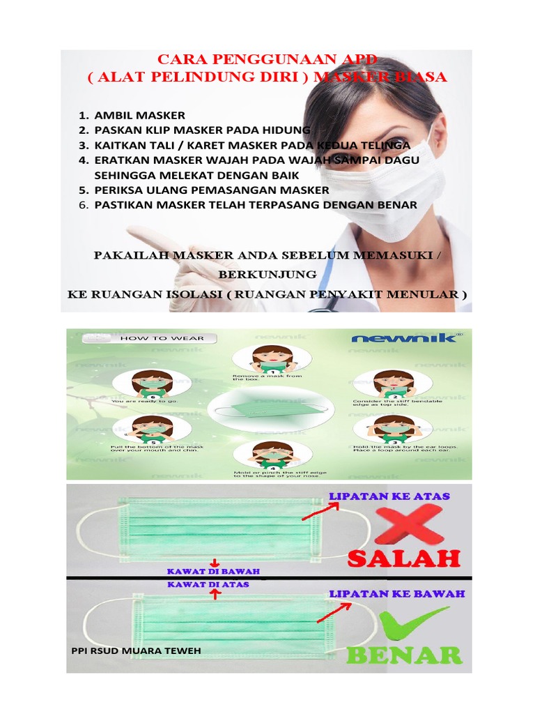 Panduan Penggunaan Masker APD | PDF