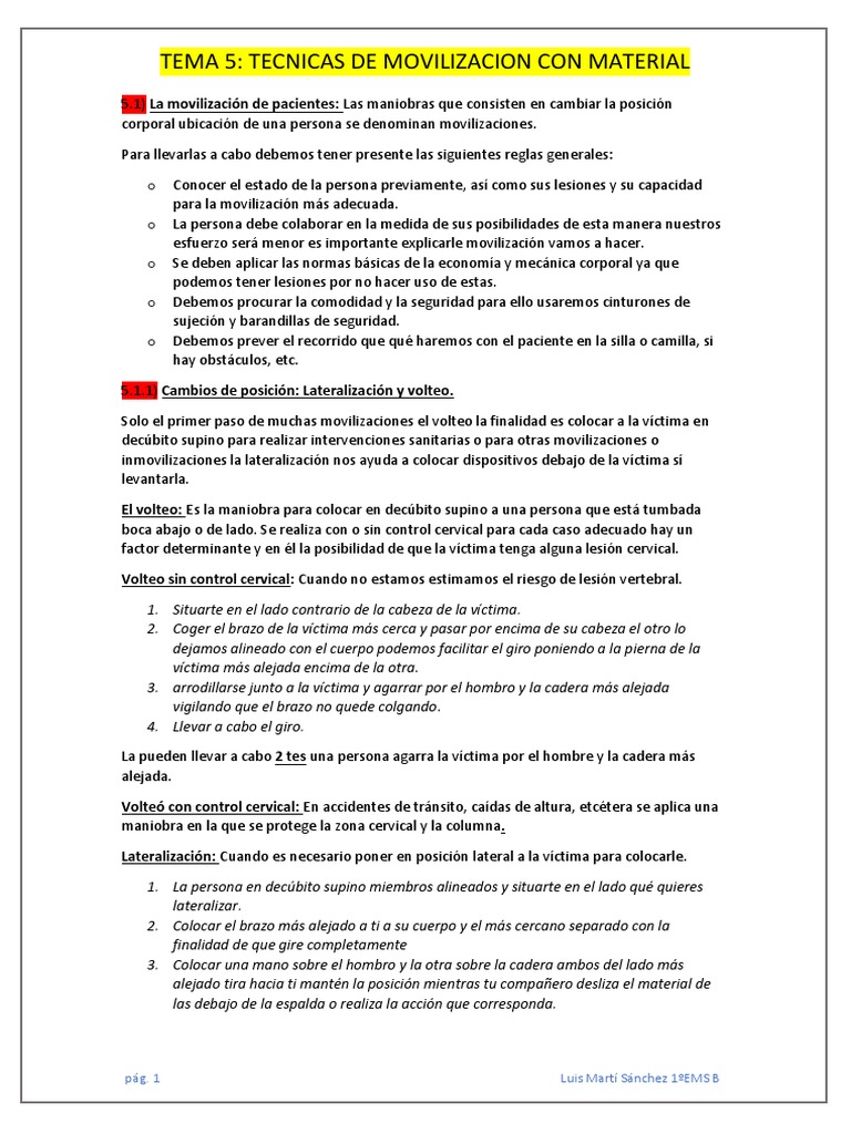 Tema 5 Etp Resumen | PDF | Ambulancia | Bienestar