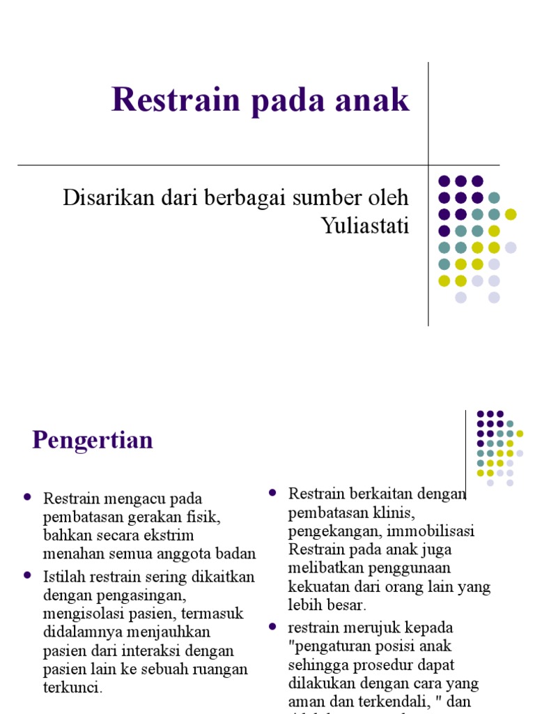 Restrain Pada Anak | PDF