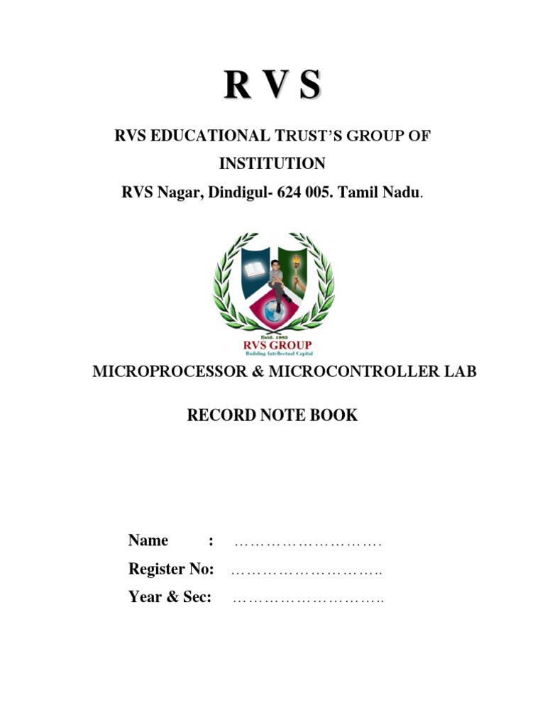 MPMC Lab Manual | PDF | Electric Motor | Assembly Language MPMC Lab Manual | PDF | Electric Motor | Assembly Language