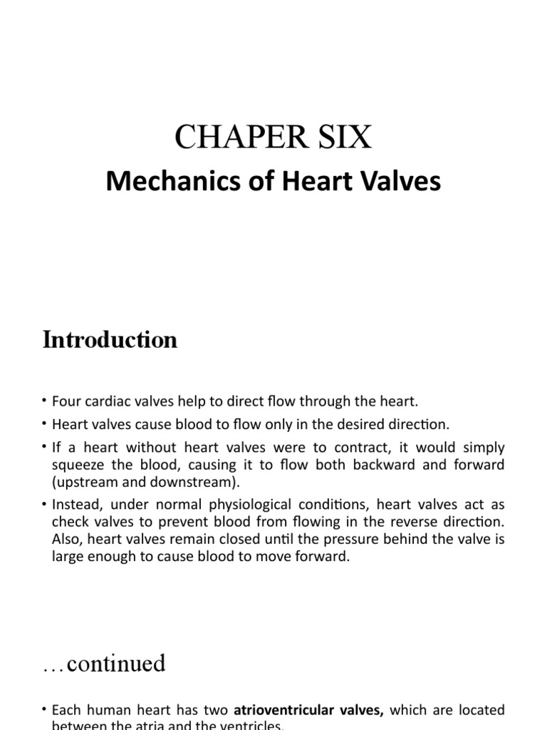Biofluid Mechanics Chapter 6 | PDF | Heart Valve | Ventricle (Heart)