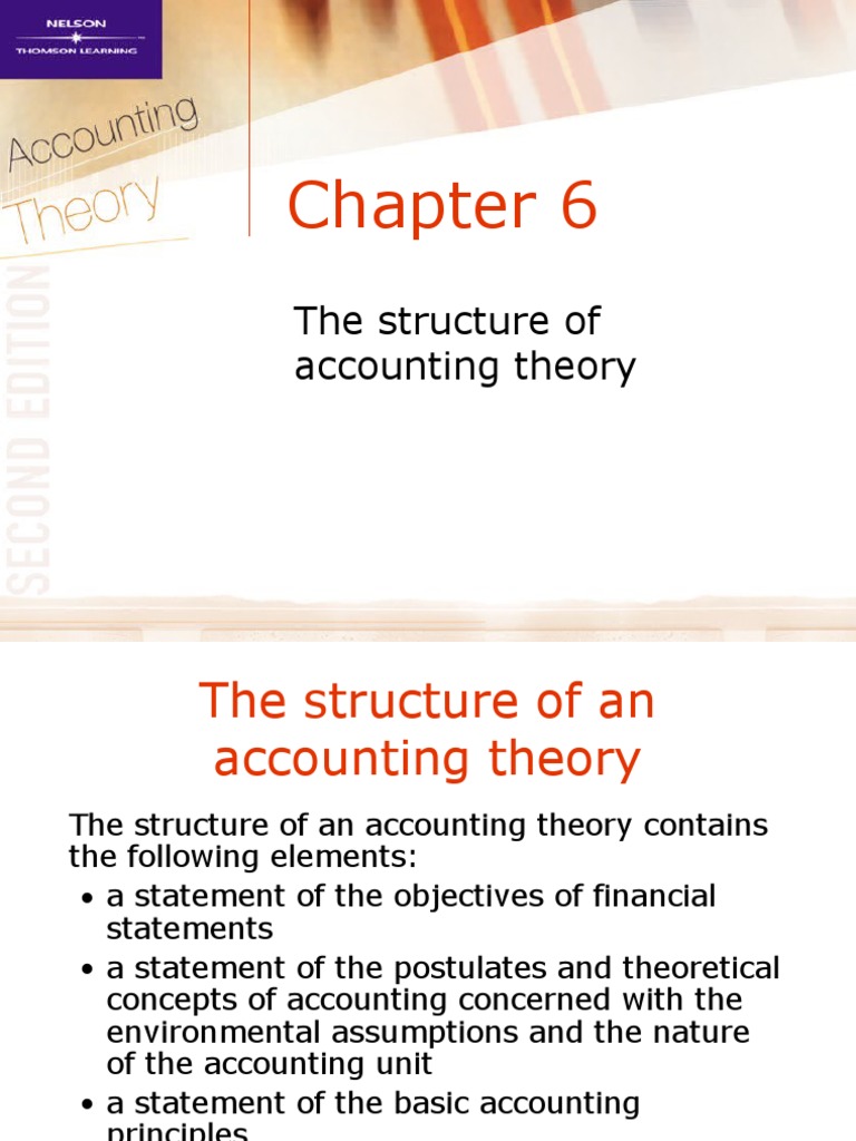 The Structure and Elements of Accounting Theory: Objectives, Postulates ...