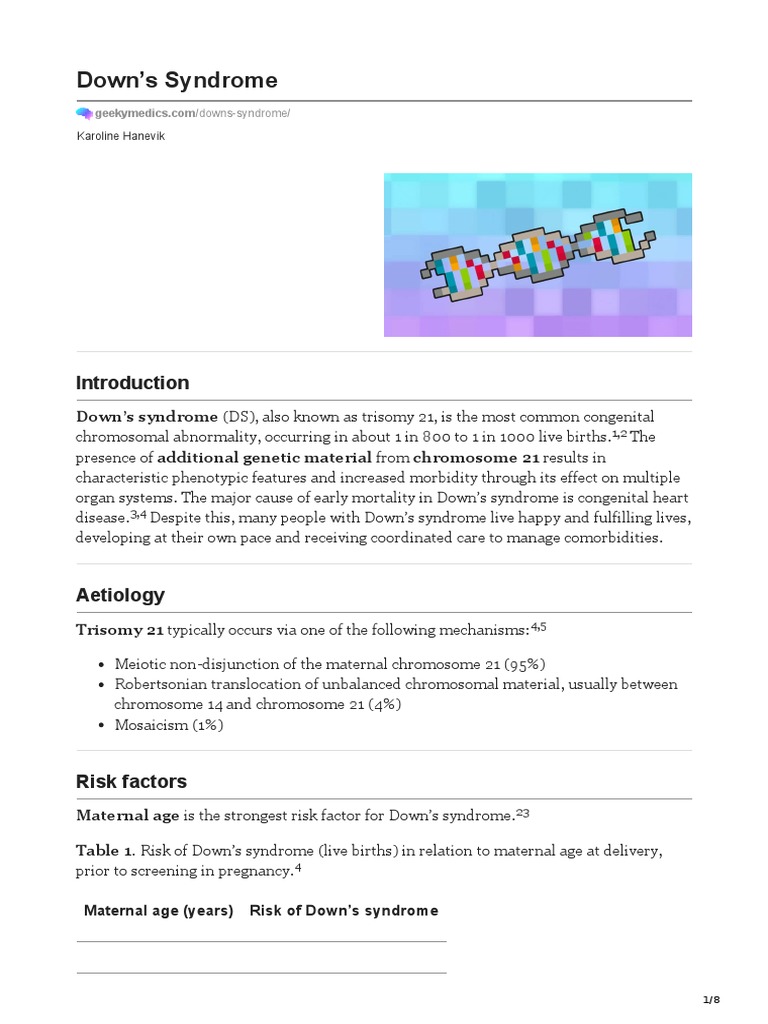 Downs Syndrome | PDF | Down Syndrome | Medicine