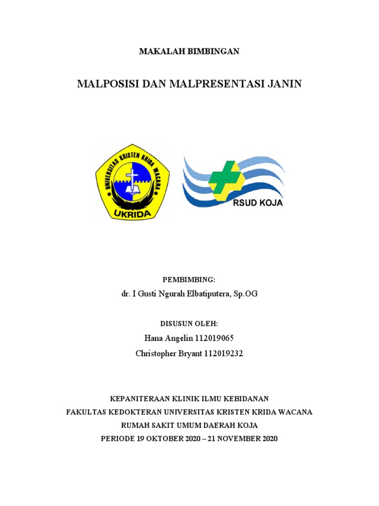 Malposisi Janin Koas OBGYN (Revisi HW) | PDF