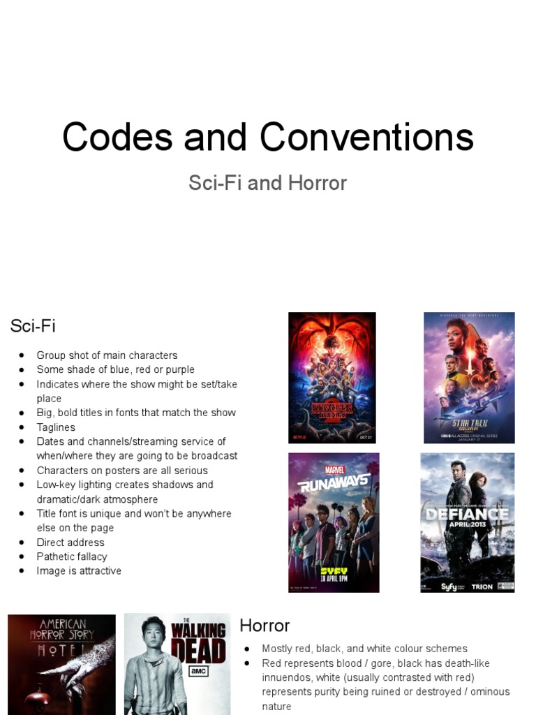 Codes and Conventions: Sci-Fi and Horror | PDF | Horror Films