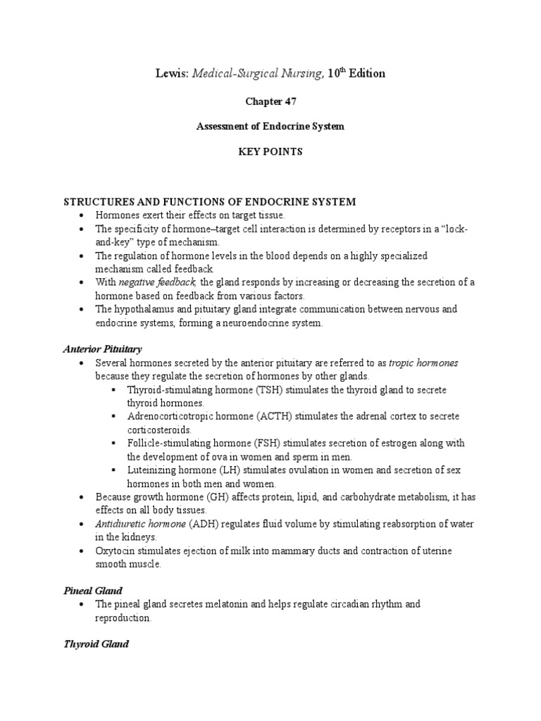 Lewis: Medical-Surgical Nursing, 10 Edition: Assessment of Endocrine ...