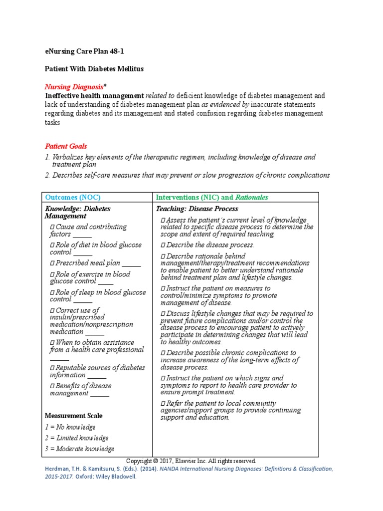 Nursing Care Plan | PDF | Diabetes Management | Hypoglycemia