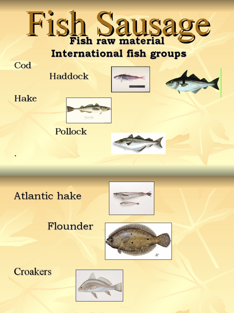 Fish Raw Material International Fish Groups | PDF | Meat | Sausage