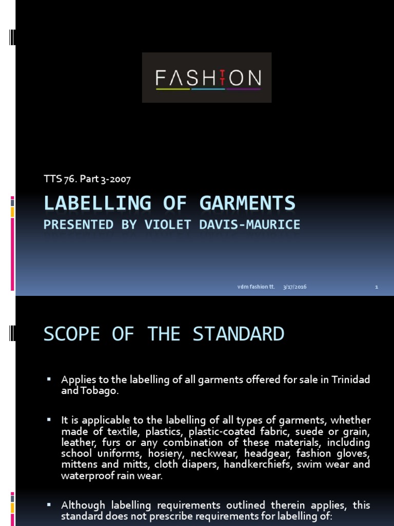 Garment Labelling Standards Guide | PDF | Clothing | Textiles