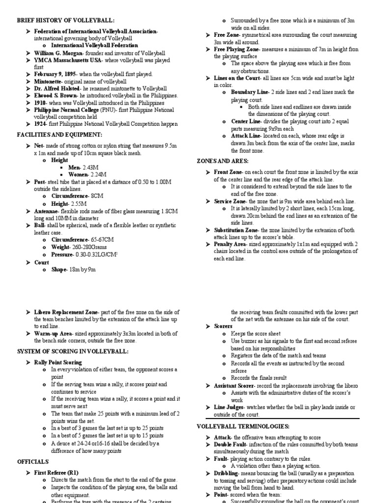 PE | PDF | Volleyball | Ball Games