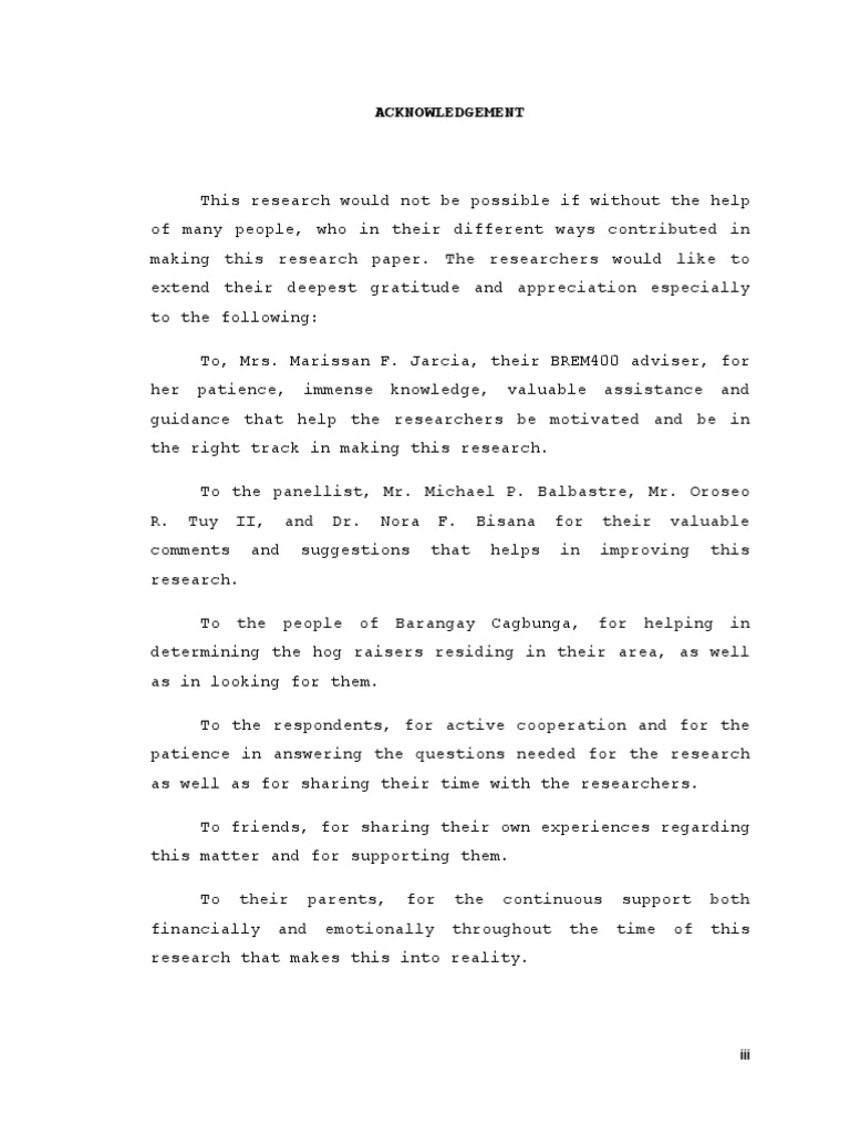 FS Sample Acknowledgement | PDF