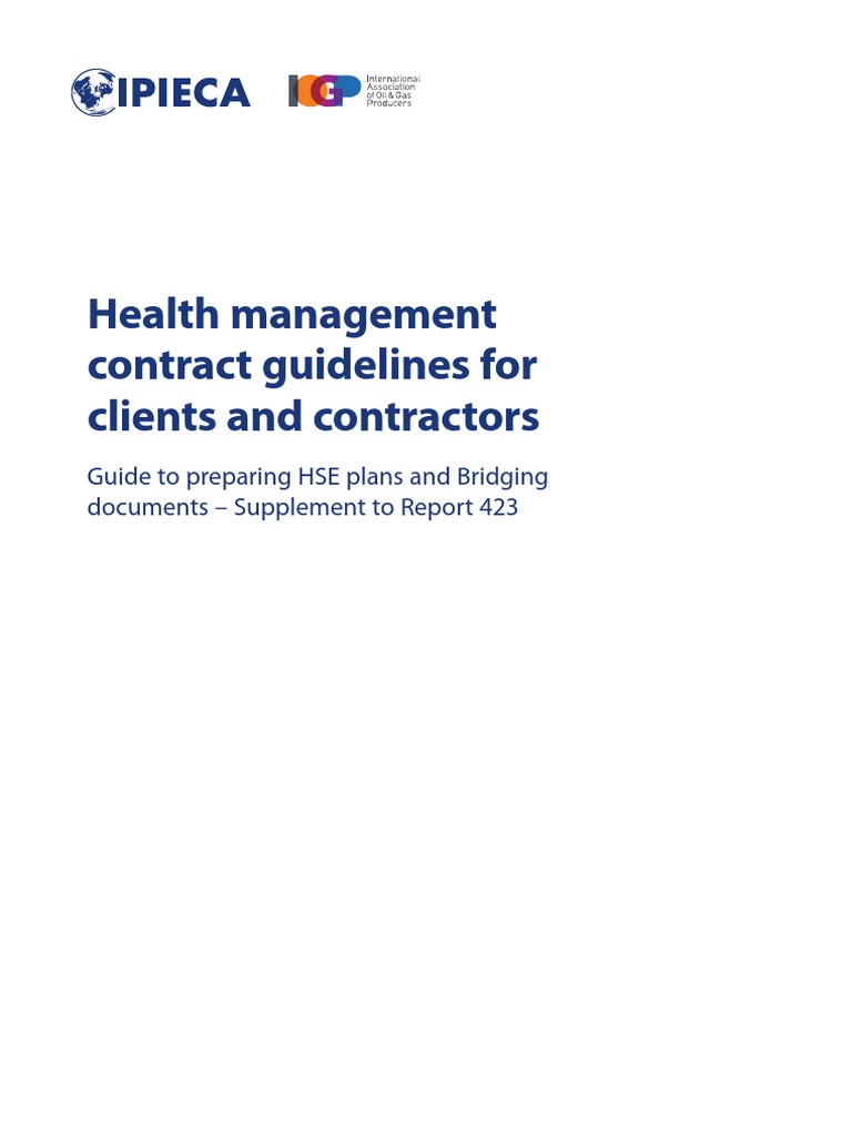 Guide To Preparing HSE Plans and Bridging Documents - Supplement To ...