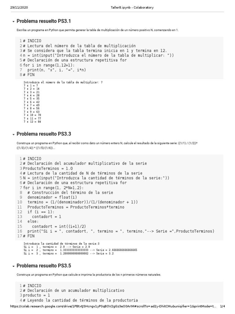 Resolución de problemas matemáticos y de programación mediante funciones en Python | PDF ...