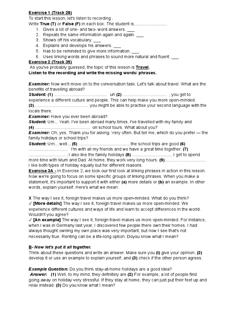 Speaking B1 | PDF | Cognition