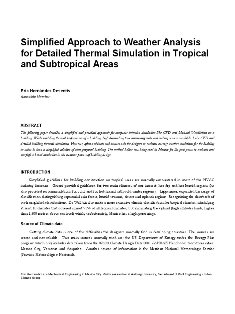 Simplified Weather Analysis for Building Design | PDF | Atmosphere Of ...