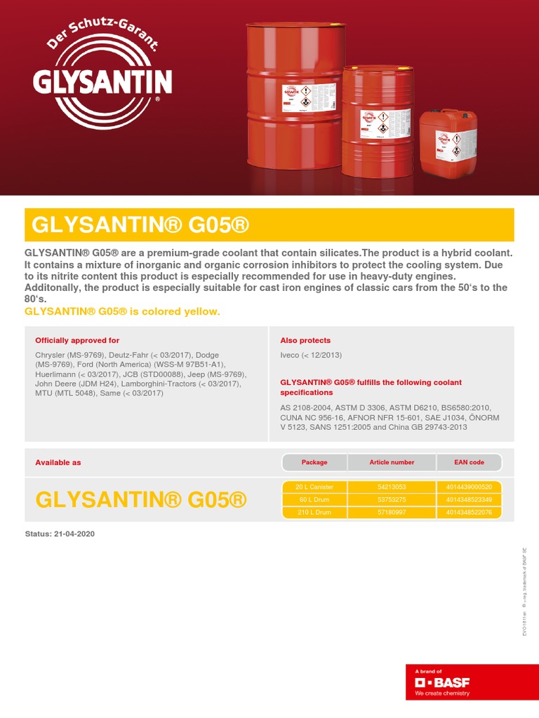 Glysantin G05 Folder | PDF | Wheeled Vehicles | Motor Vehicle ...