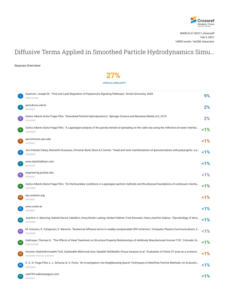 Diffusive Terms Applied in Smoothed Particle Hydrodynamics Simulations of Incompressible and ...