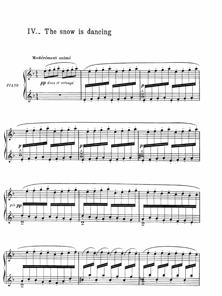 The Snow Is Dancing. Children's Corner. C. Debussy | PDF