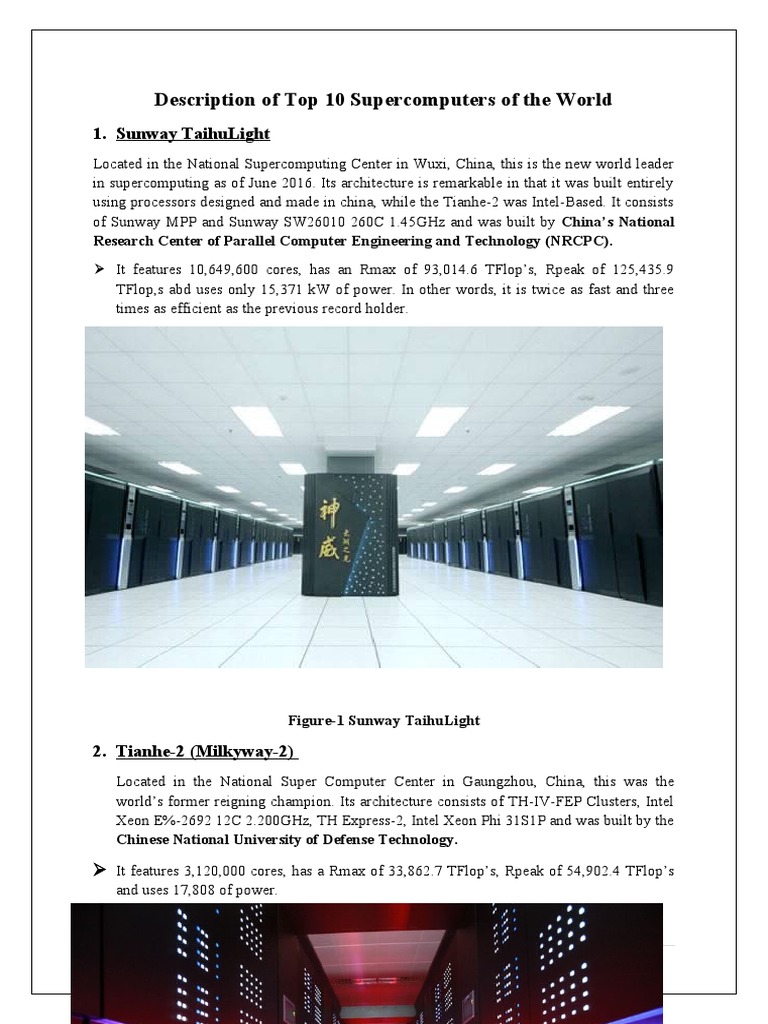 Top 10 Computers of The World | PDF | Supercomputer | Computational Science