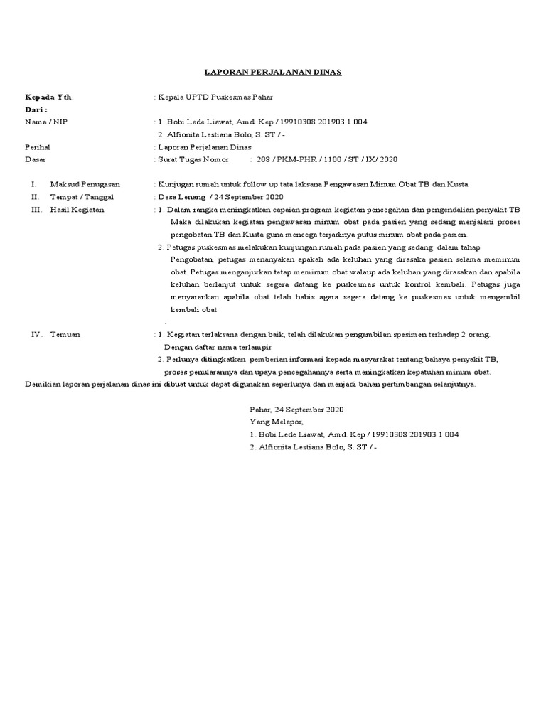 LPD Follow Up TB Sept | PDF