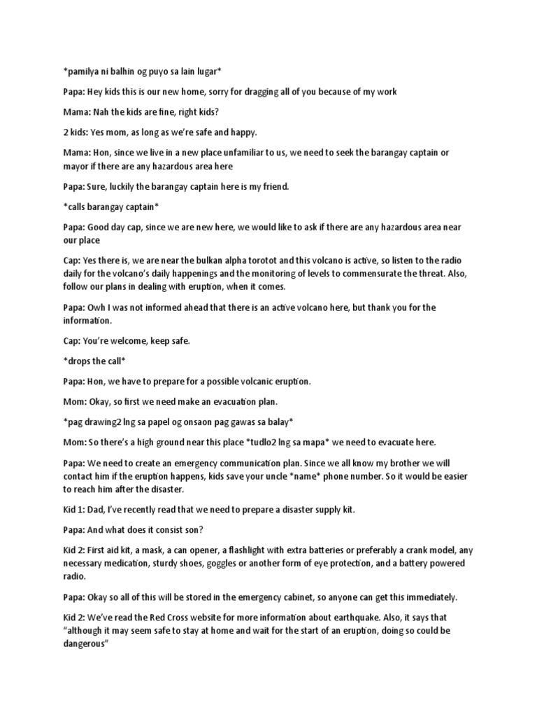 DRRR Script | PDF | Volcanic Ash | Volcano