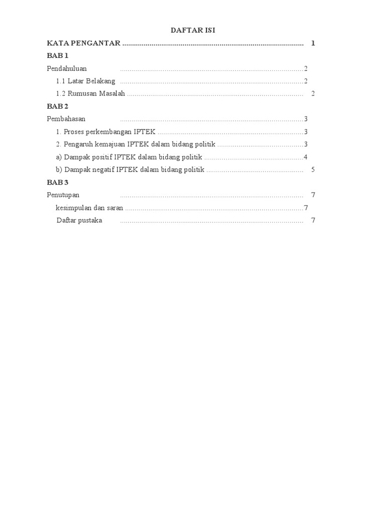PKN Makalah Pengaruh Kemajuan Iptek Dalam Bidang Politik | PDF