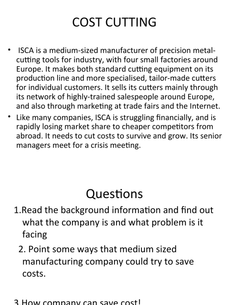 Cost Cutting | PDF