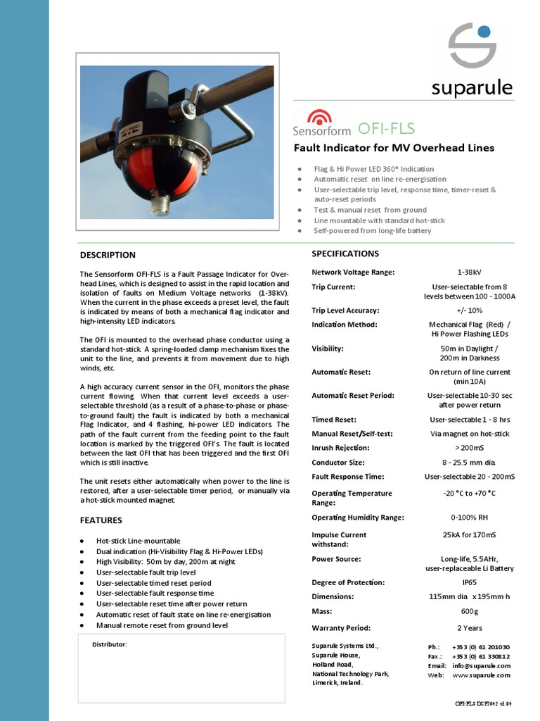 Sensorform OFI-FLS Datasheet | PDF | Electrical Components | Physical Quantities