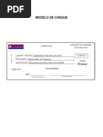 Cheque para Abono en Cuenta | PDF