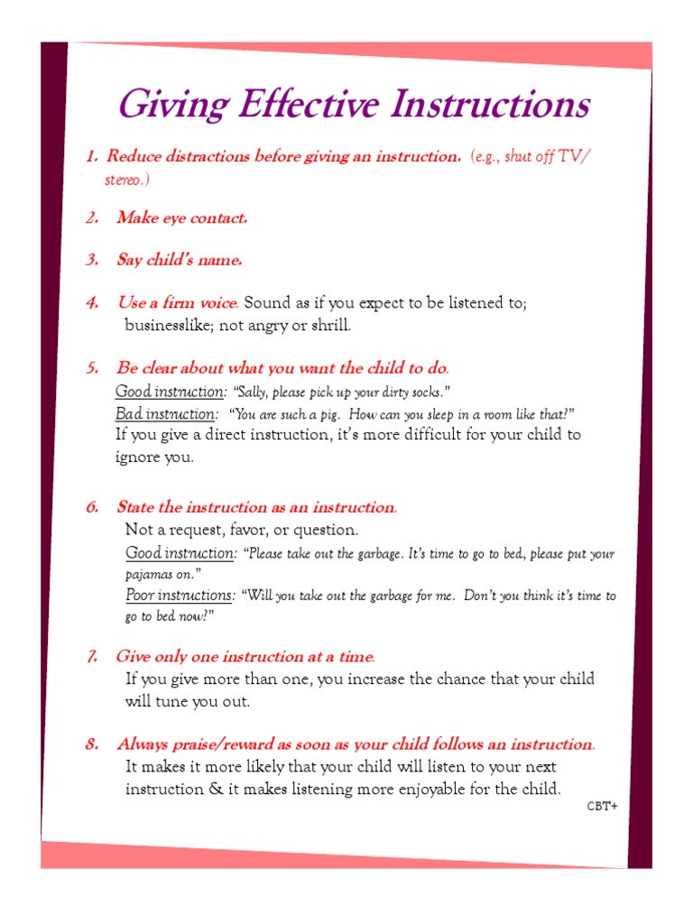 Effective Instruction Techniques | PDF