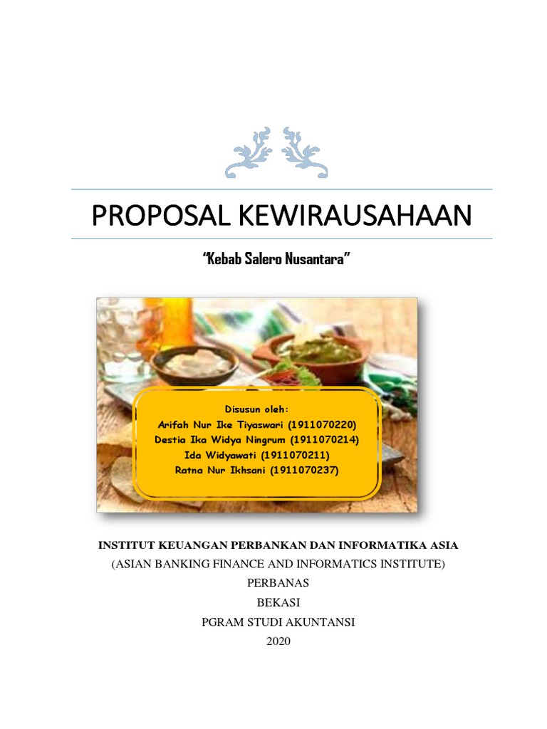 Proposal Kewirausahaan Kebab Salero Nusantara | PDF