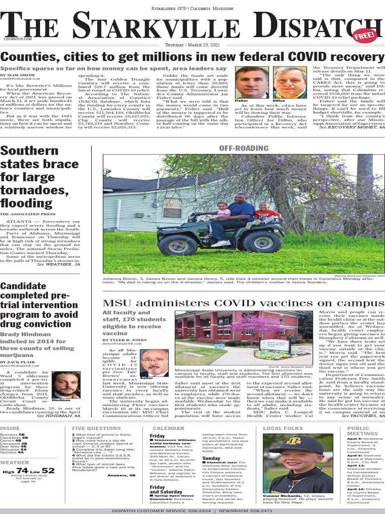 Starkville Dispatch EEdition 3-25-21 | Download Free PDF | Joe Biden ...